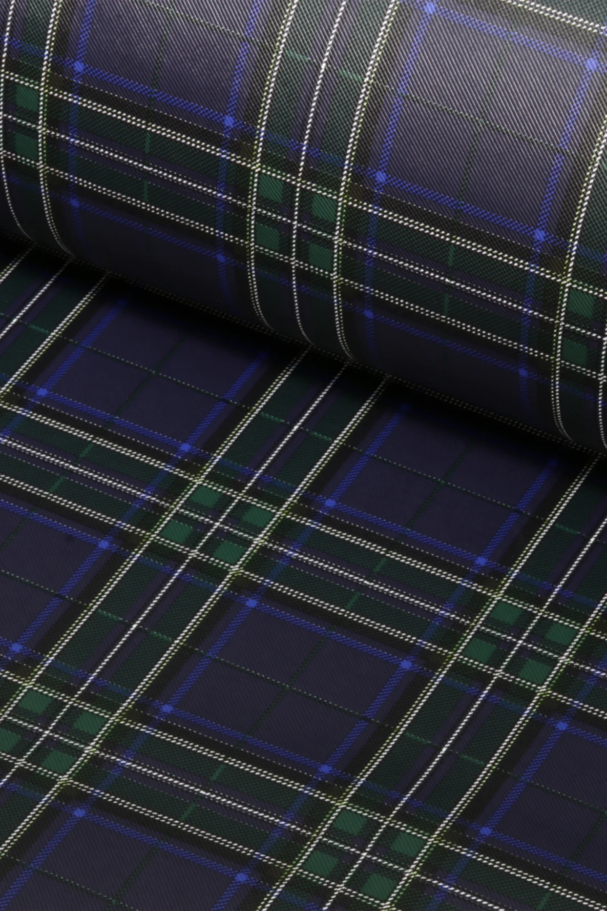 Kunstleder Tartan marine | PATTYDOO