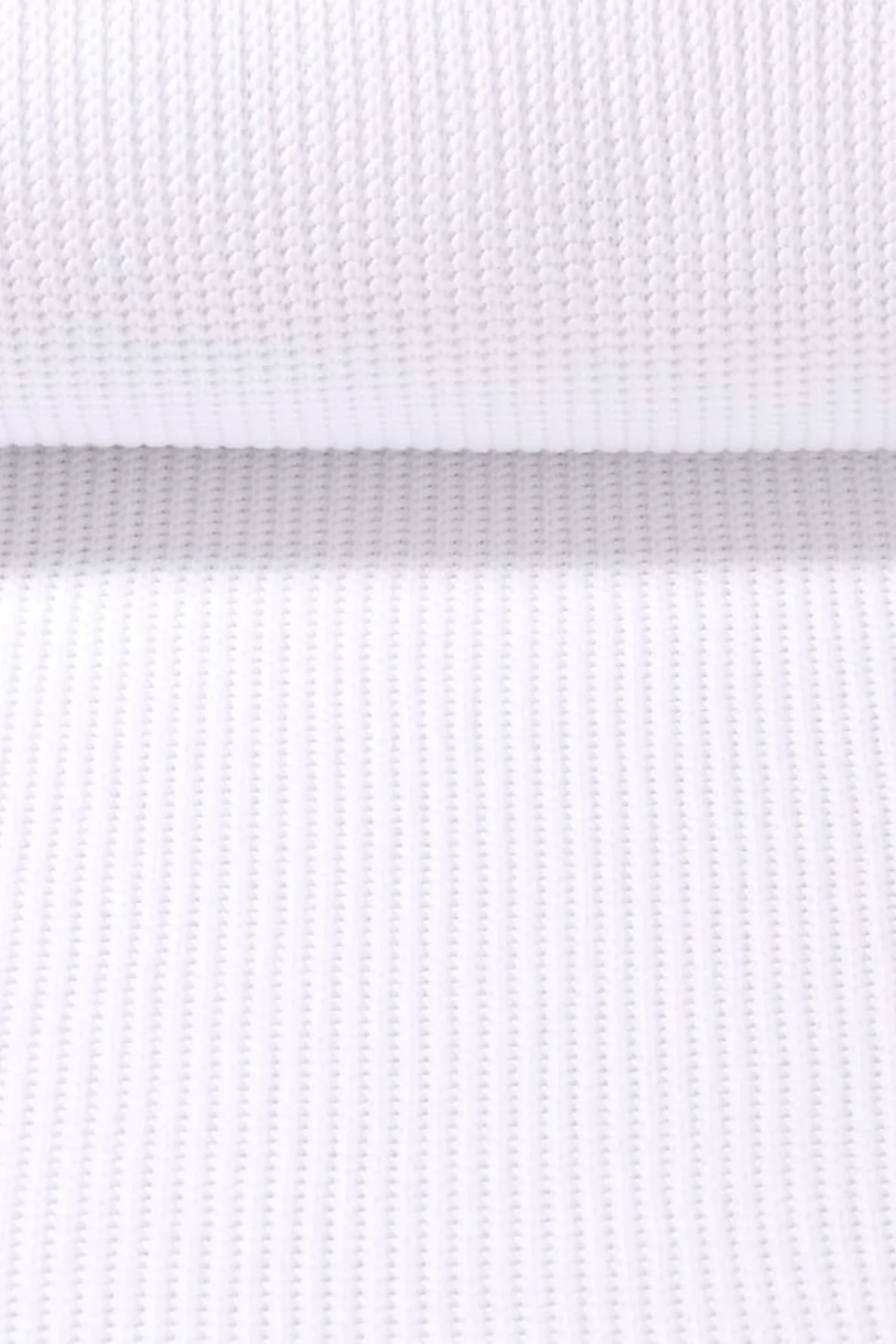Rippen-Stricksweat Uni Weiß | PATTYDOO